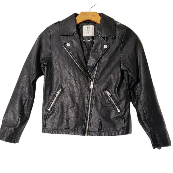 H&M | Jackets & Coats | Hm Faux Leather Jacket | Poshmark